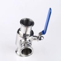 China Sanitary Stainless Steel 304 316 316L Tri Clamp 3-Way Sanitary Ball Valve Type T Type L for sale