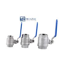 China DN20 Silver Stainless Steel 201 Ball Valve with Female Threaded Corrosion Resistance for sale