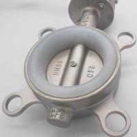 China Stainless Steel 304 316 Silver Wafer Type Butterfly Valve With Threaded Connection for sale