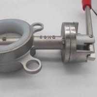 China Stainless Steel 304 316 Silver Wafer Type Butterfly Valve With Threaded Connection for sale