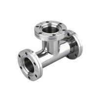 China Stainless Steel 301/304/316 KF Equal Tee Connect Flange Vacuum Fitting with OEM Support for sale