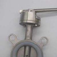 China Stainless Steel 304 316 Silver Wafer Type Butterfly Valve With Threaded Connection for sale