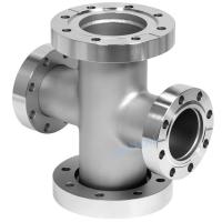 China Stainless Steel 301/304/316 KF Equal Tee Connect Flange Vacuum Fitting with OEM Support for sale