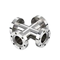 China Stainless Steel 301/304/316 KF Equal Tee Connect Flange Vacuum Fitting with OEM Support for sale