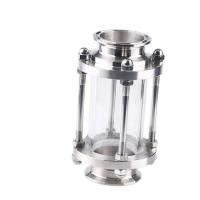 China Sanitary Stainless Steel 304/316 Pipe Fittings Tri Clamp Straight Tubular Sight Class for sale