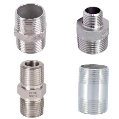 China Round Head Stainless Steel Nipples for Pipe Fitting 201/304/316 Male Female Thread for sale