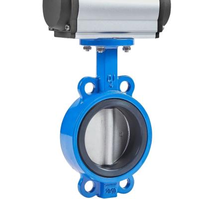 China 1/4''-6'' Port Size Sanitary Pneumatic Butterfly Valves with SS304 /316L Construction for sale