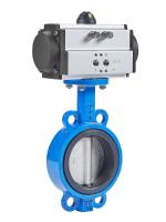 China 1/4''-6'' Port Size Sanitary Pneumatic Butterfly Valves with SS304 /316L Construction for sale