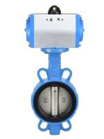 China 1/4''-6'' Port Size Sanitary Pneumatic Butterfly Valves with SS304 /316L Construction for sale