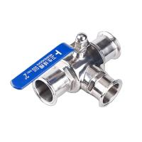 China Sanitary SS304/SS316L Tri Clamp Ball Valve with 3 Way Function and in 1/2'' 6'' Sizes for sale