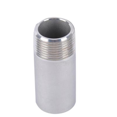 China Square Head Forged Stainless Steel 201/304 Male Single Pipe Plain End Long Half Nipple for sale