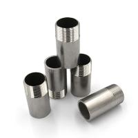 China Square Head Forged Stainless Steel 201/304 Male Single Pipe Plain End Long Half Nipple for sale