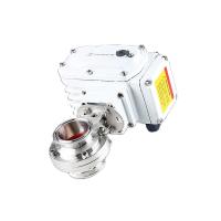 China Sanitary Stainless Steel 304/316L Clamped Butterfly Valve with Electric Actuator for sale