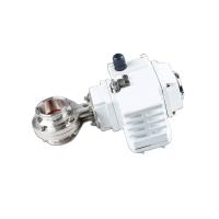 China Sanitary Stainless Steel 304/316L Clamped Butterfly Valve with Electric Actuator for sale