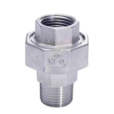 China Silver 201 304 316 Union Flat Female to Male NPT BSPP BSPT Stainless Steel Connection for sale