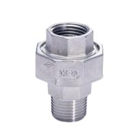 China Silver 201 304 316 Union Flat Female to Male NPT BSPP BSPT Stainless Steel Connection for sale