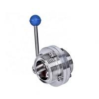 China Sanitary Fittings Ss304 Ss316L Threaded Union Butterfly Valve for Water Media at Best for sale
