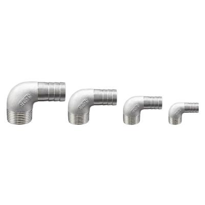 China Casting Stainless Steel 201 304 WZ 90 degree Outside Screw and Hose Elbow for sale