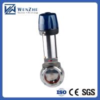 China Sanitary Stainless Steel Pneumatic Tri-Clamp Butterfly Valve with Top Control Device for sale