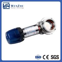 China Sanitary Stainless Steel Pneumatic Tri-Clamp Butterfly Valve with Top Control Device for sale