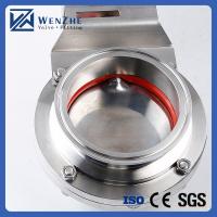China Sanitary Stainless Steel Pneumatic Tri-Clamp Butterfly Valve with Top Control Device for sale