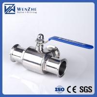 China Normal Temperature Media Sanitary Stainless Steel 304 316L Tri Clamp Tee 3 Way Ball Valve for sale