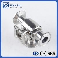 China Manual Sanitary Stainless Steel 304/316L Tri-Clamp 3 Way Ball Valve with High Mounting Pad for sale