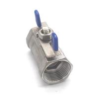 China 1/4''-4.0'' Stainless Steel 1PC Butterfly Handle Mini Ball Valve with Thread End NPT BSPT for sale