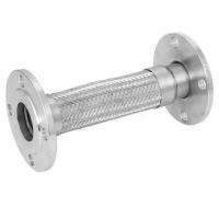 China Flexible Metal Corrugated Pipe with Flange Connection Silver Stainless Steel 304 316 Hose for sale