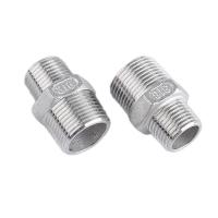 China 304/316L Stainless Steel BSP/NPT Male Thread Hexagonal Nipple for Water Media 1/4''-4.0 for sale