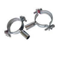China 304 Stainless Steel Sanitary Pipe Support with Thread Connection Mirror Polished for sale
