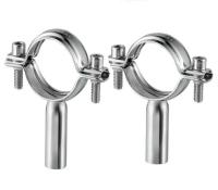 China 304 Stainless Steel Sanitary Pipe Support with Thread Connection Mirror Polished for sale