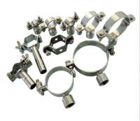 China 304 Stainless Steel Sanitary Pipe Support with Thread Connection Mirror Polished for sale
