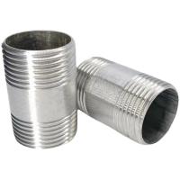 China 201 304 Stainless Steel Double Head External Thread Pipe Nipple for Customized Support for sale