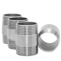 China 201 304 Stainless Steel Double Head External Thread Pipe Nipple for Customized Support for sale