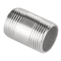 China 201 304 Stainless Steel Double Head External Thread Pipe Nipple for Customized Support for sale