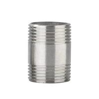 China 201 304 Stainless Steel Double Head External Thread Pipe Nipple for Customized Support for sale