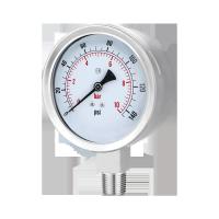 China Thread Connection WZ 100mm 304SS Stainless Steel Pressure Gauge Cylindrical Head Code for sale