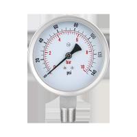 China Thread Connection WZ 100mm 304SS Stainless Steel Pressure Gauge Cylindrical Head Code for sale