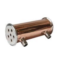 China Cylindrical Head Code Stainless Steel 304 316 Tri Clamp Dephlegmator Reflux Condenser for sale