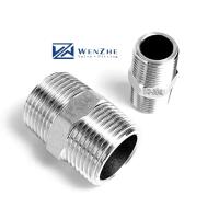 China 1/4''--4.0'' Stainless Steel 201 304 316 Short Hex Thread Nipple for Hydraulic Bsp Npt Plumbing for sale