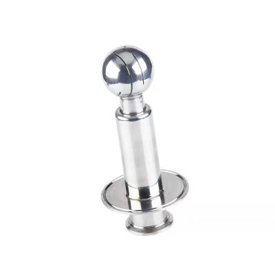 China Sanitary Rotary Double Clamped CIP Spray Cleaning Ball for Food Grade Golf Ball Wash for sale