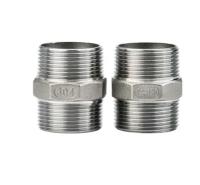 China 1/4''--4.0'' Stainless Steel 201 304 316 Short Hex Thread Nipple for Hydraulic Bsp Npt Plumbing for sale