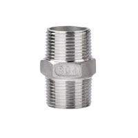 China 1/4''--4.0'' Stainless Steel 201 304 316 Short Hex Thread Nipple for Hydraulic Bsp Npt Plumbing for sale