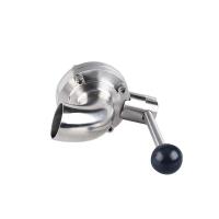 China 304 316 Stainless Steel Sanitary Side Elbow Quick Butterfly Valve with Manual Welding for sale