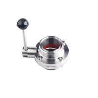China 304 316 316L Weld Clamped Thread Butterfly Valve Manual DIN 3A SMS WZ Stainless Steel for sale