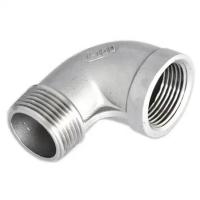 China Stainless Steel 304 316 90 Degree Threaded Elbow Pipe Fittings for Plumbing Supplies for sale