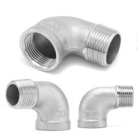 China Stainless Steel 304 316 90 Degree Threaded Elbow Pipe Fittings for Plumbing Supplies for sale
