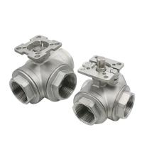 China Industrial Three-way High Platform Water Valve with Stainless Steel Female Float Ball for sale