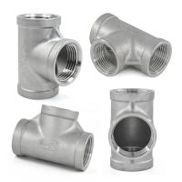 China Stainless Steel 201 304 316 TEE Internal BSPT BSP Thread Equal Diameter Pipe Fittings for sale